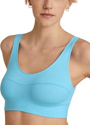 CALIDA Elastic Soutien-Gorge, Opaque, Bleu Topaze, 32-34 Femme