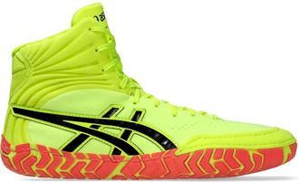 Asics Aggressor 5 Herren-Ringerschuhe, Safety Yellow/Black, 43.5 EU