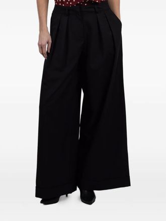 Fran&ccedil;oise Mila pleated palazzo pants - Schwarz