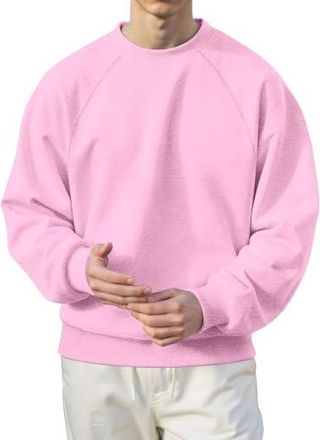 Generic Pull Col Rond Homme Chandails Manches Longues Survetement Loisirs Grande Taille Pulls Mode D&eacute;contract&eacute; Tissu ponge French Terry Pullover Thermique Hiv