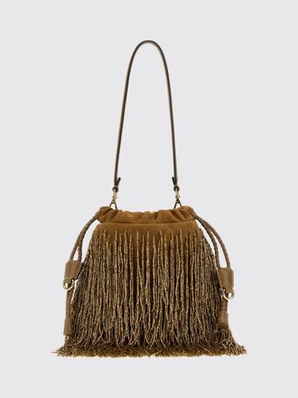 Etro Mini sac seau Kalispera en su&egrave;de avec franges et perles