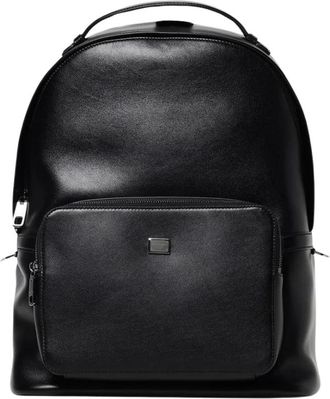 Dolce & Gabbana Homme, Sacs, Noir, Taille: ONE Size Sac à dos en cuir élégant