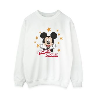 Disney Mickey Mouse Stars Sweatshirt f&uuml;r Damen (Wei&szlig;)