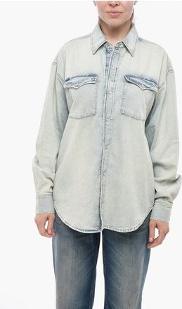 Re/Done Oversized Delav&egrave; Denim Shirt size Xs