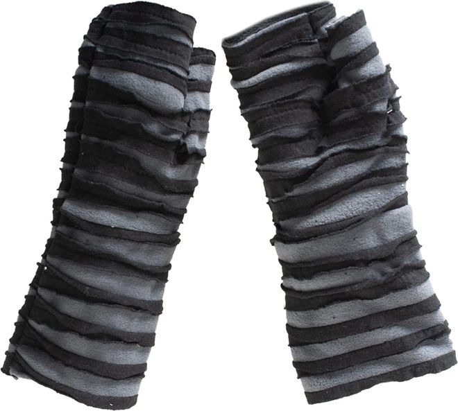 vishes alternative Bekleidung - bestickte Handstulpen aus Fleece mit ...