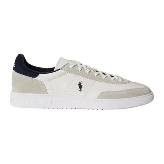 Polo Ralph Lauren Homme, Chaussures, Blanc, Taille: 45 EU Bedford Leather-Suede Baskets