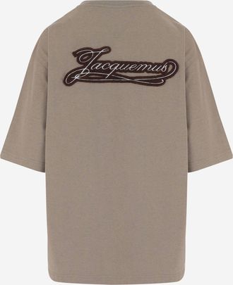 Jacquemus Cotton Logo Appliqu&eacute; T-Shirt - Beige