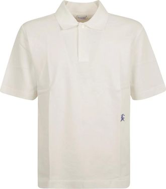 Burberry Homme, Tops, Blanc, Taille: S Polo en coton brodé