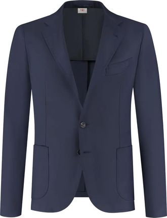 Borrelli Napoli blazer à simple boutonnage - Bleu