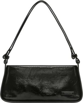 Liebeskind BERLIN Franzis Lack Distressed Crossbody Bag Black