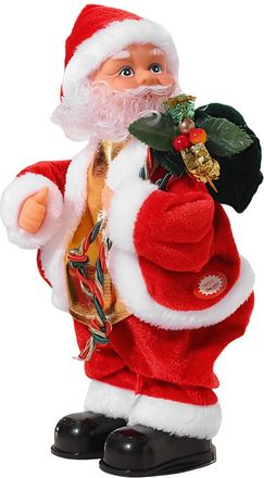 Generico Musikalischer Weihnachtsmann, elektrisch, Weihnachtsmann-Figur, bewegliche H&uuml;fte, f&uuml;r Erwachsene, Teenager, Heimdekoration, Winterfest, Schlafzimmer, 