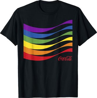 Coca Cola Ware Pride Rainbow Wave Logo T-Shirt