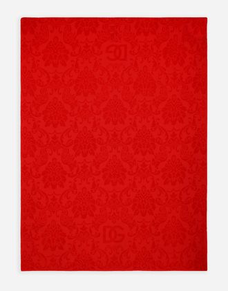 Dolce & Gabbana Beach Towel In Cotton Terry Jacquard - Handtücher In Monochromem Design Mehrfarbig Onesize