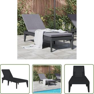 vidaXL vidaXL Sonnenliege Anthrazit - Sonnenliege Anthrazit 186x60x29 cm PP