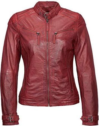 Mustang Jeans Veste en cuir pour femme 14Ryana, rouge, XL