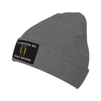 Generic Respirant Bonnet Tricot&eacute;, Je pr&eacute;f&eacute;rerais Faire des Courses de dragsters, Unisexe Casquette Tricot&eacute;, Bonnets en Tricot pour Femme, Cyclisme, Adultes
