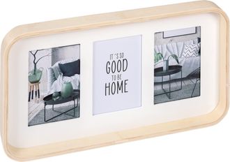 Walther Design Bilderrahmen natur 3X 10x15 cm Galerierahmen mit Holzpassepartout, Urban Nature SK315H