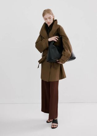 Mango Lyocell-Hose mit hohem Bund br&auml;unliches orange - Damen - 32 - MANGO