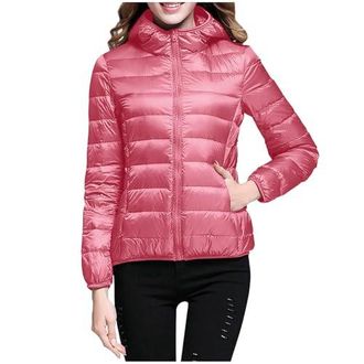 Generic WAZHAKU Doudoune pour femme - Veste dhiver matelass&eacute;e ultra l&eacute;g&egrave;re - Veste courte pour lext&eacute;rieur, le camping, le sport, la course - Veste dhiver l&eacute;g&egrave;