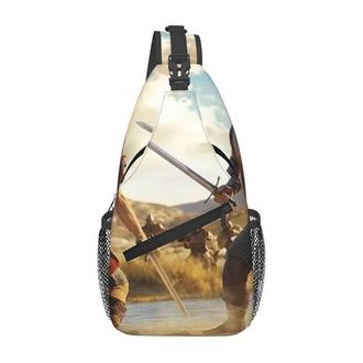 Generic Knight And Sword Sac &agrave; bandouli&egrave;re de voyage pour homme Sac &agrave; dos de randonn&eacute;e