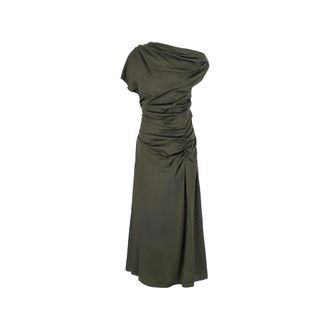 SIMKHAI Draped Ruched Midi Dress