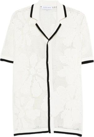 Maison Labiche Homme, Pulls, Blanc, Taille: S Short Sleeve Cardigan