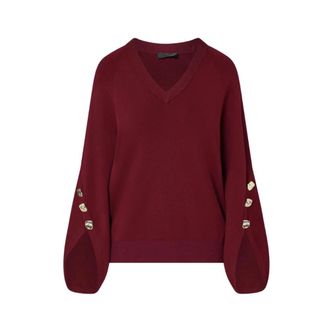 Liu Jo V-Ausschnitt Strickpullover - - Knitwear - Damen - Rot - L