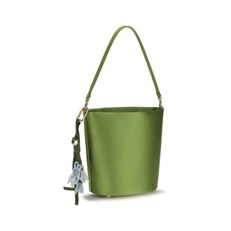 Self Portrait Womens Bicolor Polyester Backet Bag