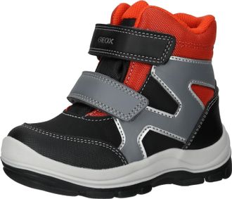 Geox Baby-Jungen B FLANFIL Boy B ABX Ankle Boot, Black/ORANGE, 22 EU