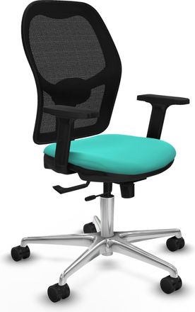 Piqueras y Crespo Home Office Jorquera Sessel mit 2D-Armen, h&ouml;henverstellbare Lendenwirbelst&uuml;tze, ausgestattet mit Syncro/Traslack und eingespritztem Schaum. Mit Rollen