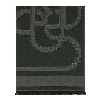 Twinset Femme, Accessoires, Noir, Taille: ONE Size Jacquard Scarf