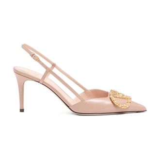 Valentino Garavani Maxi Vlogo Pump - - Shoes - Damen - Beige - 41 EU