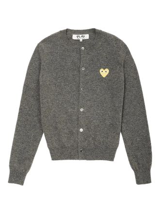 Comme Des Garçons cardigan à logo coeur - Gris