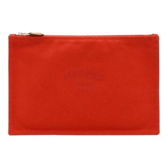 Herm&egrave;s Pochette Yachting GM Pre-owned - Femme - Pre-owned - Rouge - Taille: ONE Size