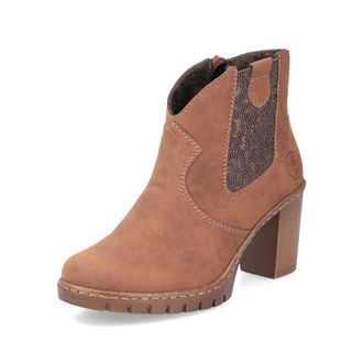 Rieker Damen Chelsea Boots Y2554, Frauen Stiefeletten,uebergangsschuhe,uebergangsstiefel,Schlupfstiefel,hoch,Stiefel,Bootee,braun (24),40 EU / 6.5 UK