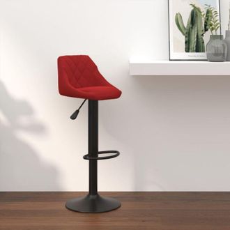 vidaXL Vidaxl - Tabouret de bar Rouge bordeaux Velours