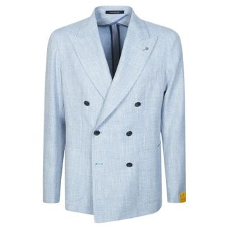 Tagliatore Montecarlo Double-Breasted Jacket - - Suits - Herren - Blau - XL