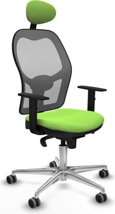 Piqueras y Crespo B&uuml;rostuhl mit verstellbaren Armlehnen, h&ouml;henverstellbare Lendenwirbelst&uuml;tze und festes Kopfteil, ausgestattet mit 5 Positionen und injiziertem Schaums