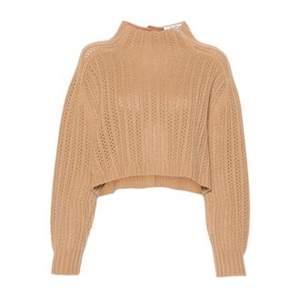 Max Mara Femme, Pulls, Brun, Taille: 40 FR Pull en laine et cachemire camel