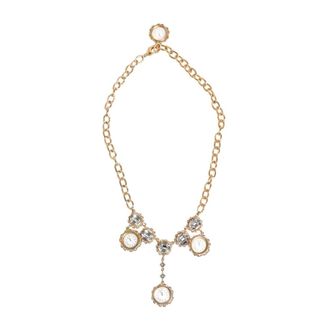 Dolce & Gabbana Kristall-Uhr-Anh&auml;nger-Halskette - - Accessories - Damen - Gelb - ONE SIZE