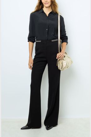 Gerard Darel Pantalon large et fluide &agrave; strass - NUALA - Noir