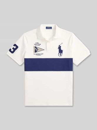 Polo Ralph Lauren Relaxed Fit Poloshirt aus reiner Baumwolle mit Kontraststreifen