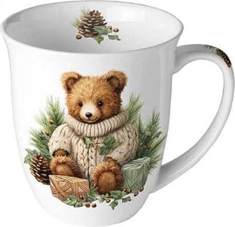 Ambiente Tasse en porcelaine avec ours en peluche denviron 400 ml