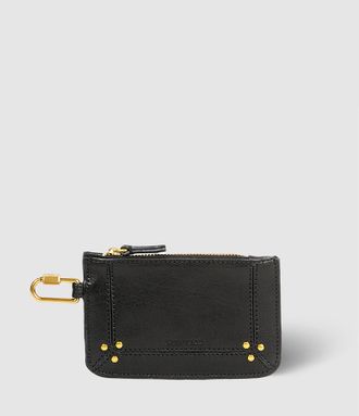 Jerome Dreyfuss Porte-monnaie Popoche XS Chèvre Noir