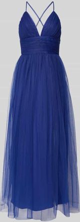 Lace & Beads Abendkleid mit tiefem V-Ausschnitt