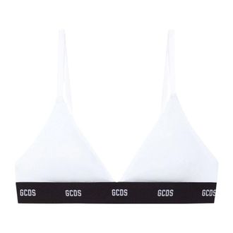 GCDS Gcds, Femme, Sous-v&ecirc;tements, Blanc, Taille: 40 FR Soutien-gorge triangle en coton essentiel