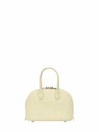 Self Portrait Lizard-Embossed Leather Shoulder Bag - Yellow