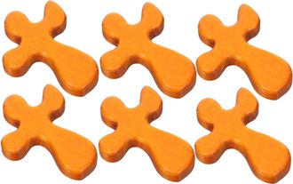 Cabilock 6stücke Holzkreuz Christlich Handgehalten Für Gebet Trost Ornament Glaubenskreuz Religiös Dekoration in Kirchen Räumen