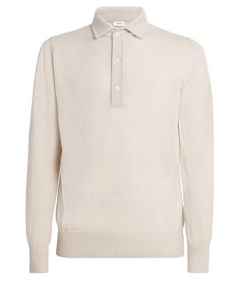 Lardini Cashmere Long-Sleeve Polo Shirt Size S