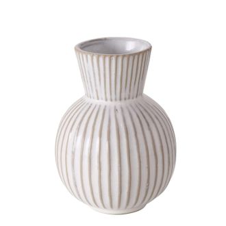Boltze Vase Deborah Keramik H&ouml;he 17 cm cremewei&szlig;